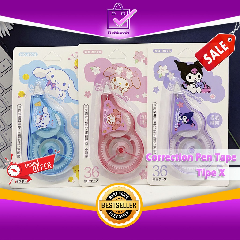 Jual Correction Pen Tape Tipe X Kertas Pita Label Roll Tipex Sekolah ...