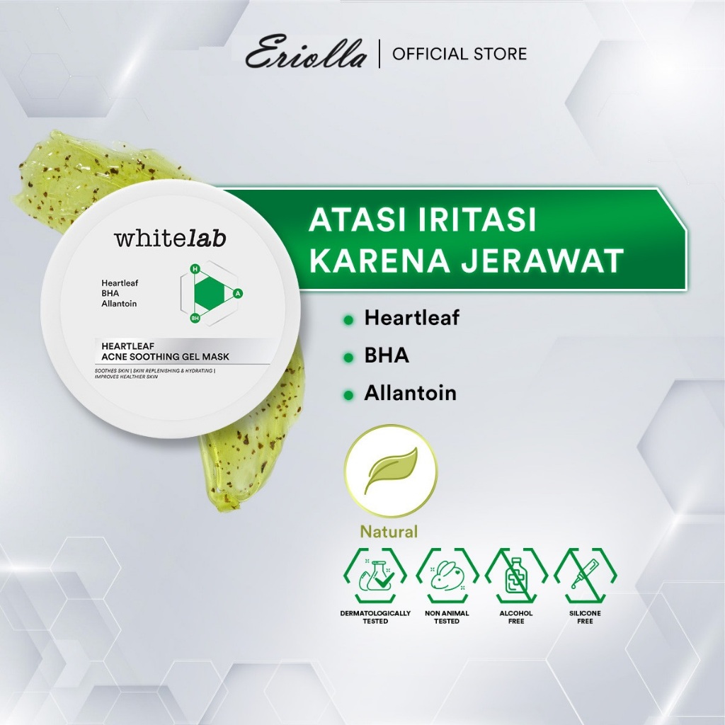 Jual WHITELAB 60gr Heartleaf Skin Purifying Gel Mask 60g Face Masker ...