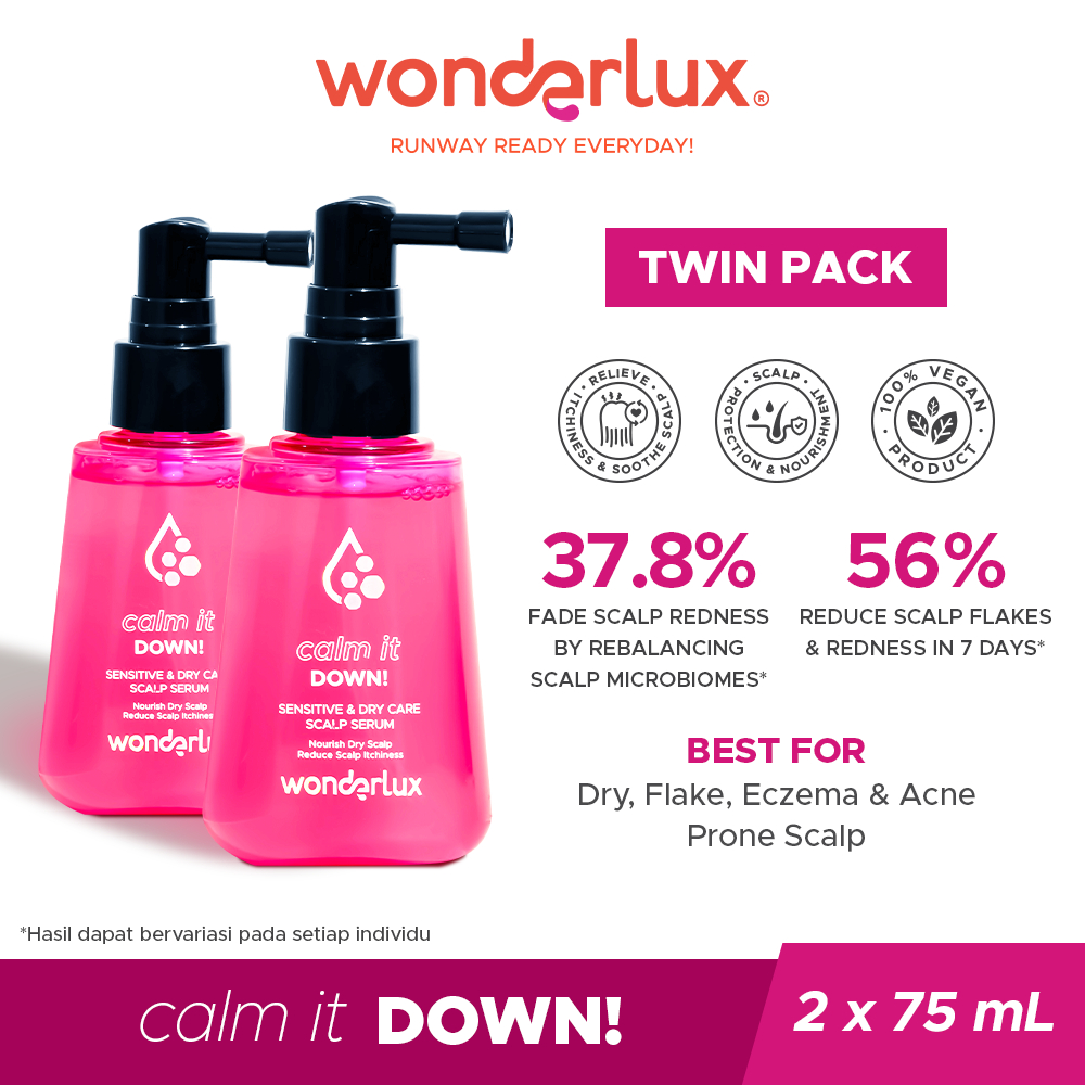 Jual [Twin Pack] Wonderlux Calm It Down! Hair Serum [2x75ml] | Shopee ...