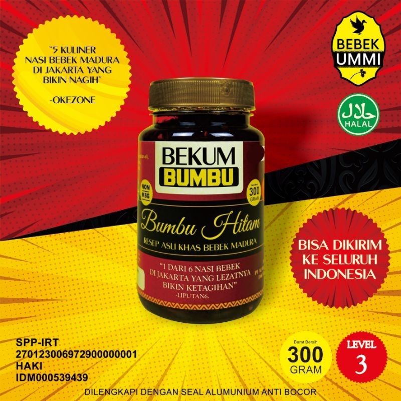 Jual BEBEK UMMI - BUMBU HITAM KHAS MADURA Ukuran 300gr (Level 3/Super ...