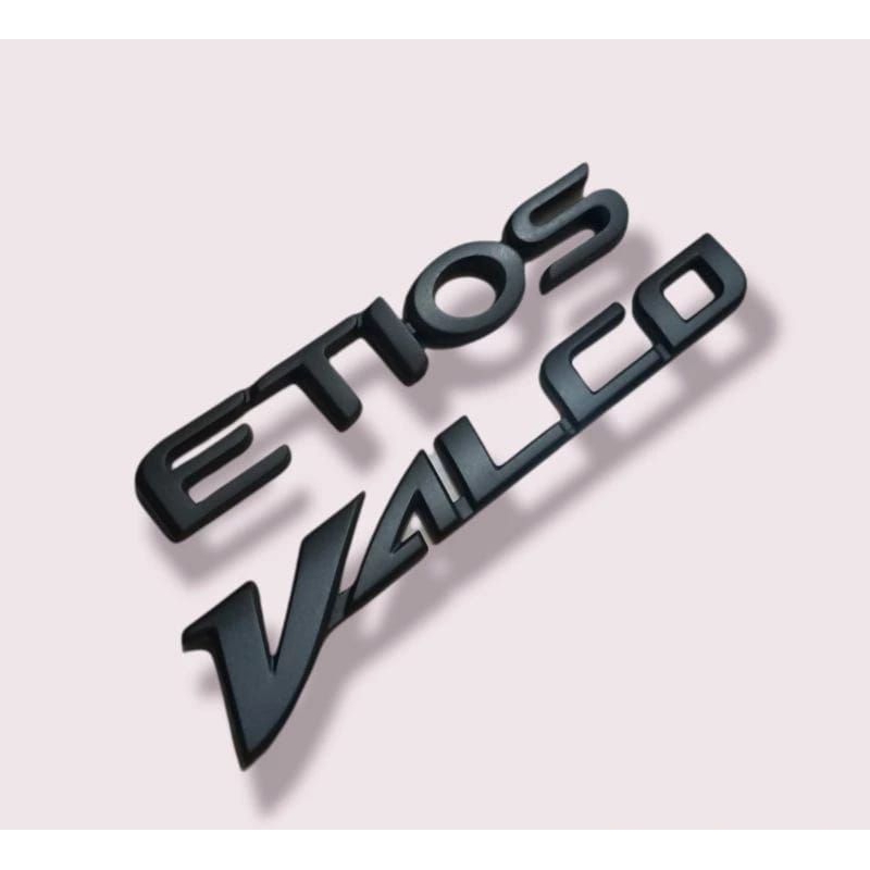 Jual Emblem logo tulisan etios valco hitam doff dan hitam glossy ...