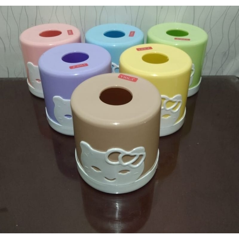 Jual tempat tisu/box tisue/kotak tisu bulat karakter hello kitty ...