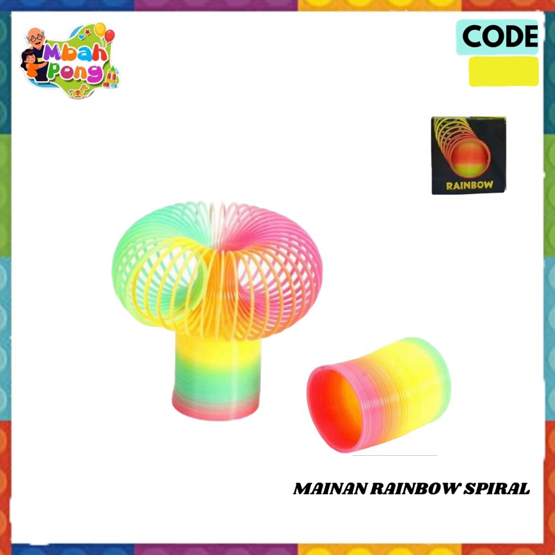 Jual mainan rainbow spiral, mainan gelang pelangi | Shopee Indonesia