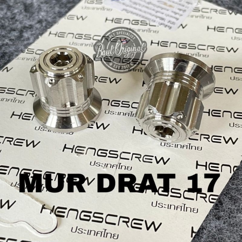Jual mur head topi m12 drat 17 stainless cnc 5g gear 2 kunci matte ...