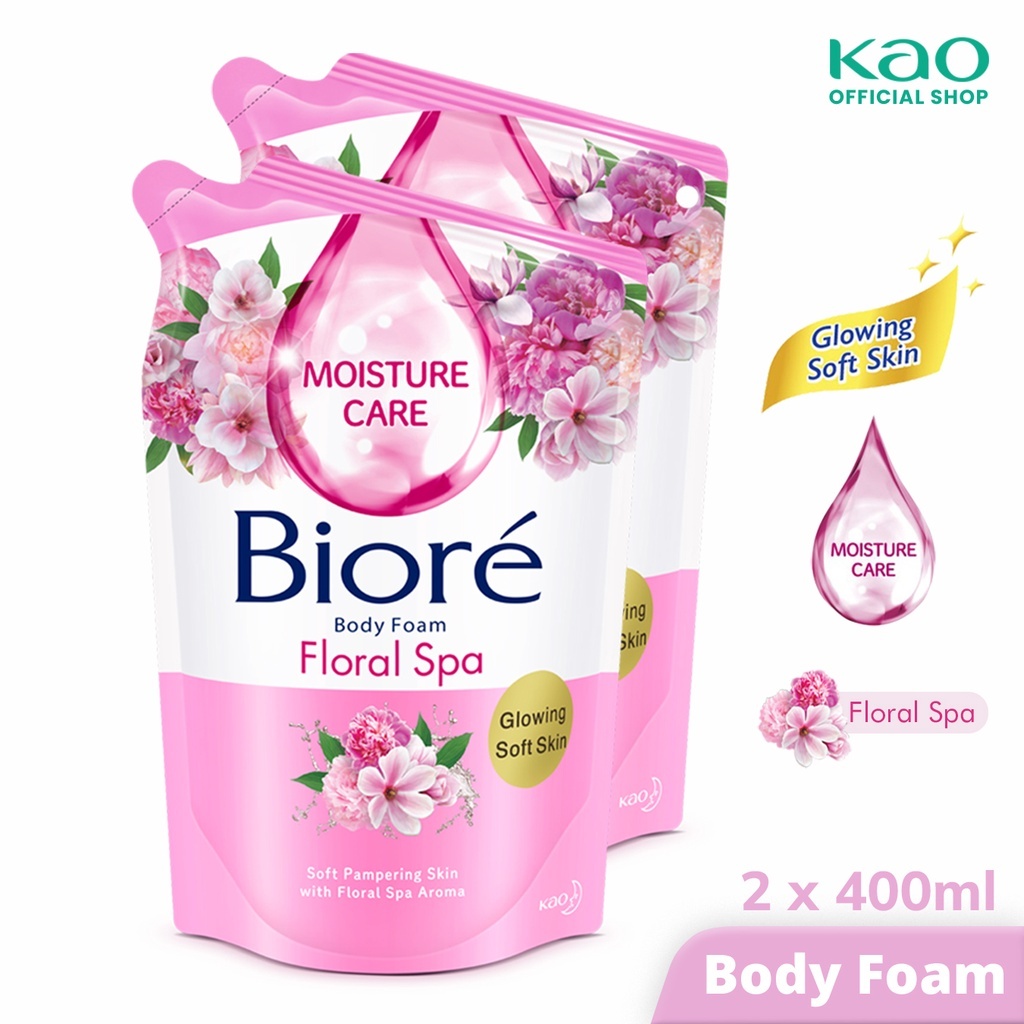 Jual Biore Body Foam Floral Spa 2 x 400 mL | Shopee Indonesia