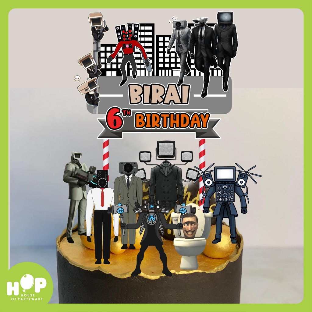 Jual Topper Cake Cameraman + Custom Nama/ Hiasan Kue Ulang Tahun ...
