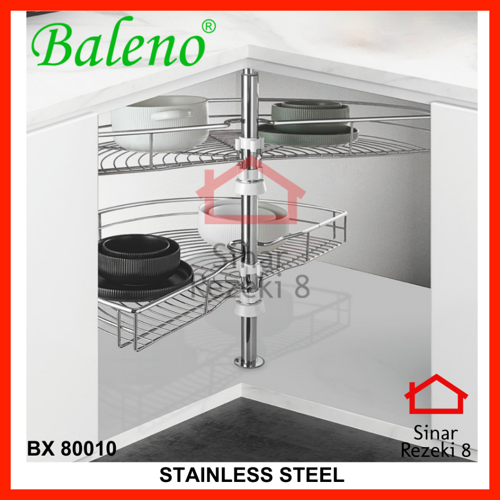Jual Rak Dapur Baleno BX 80010 Sudut Putar 180 Derajat Stainless Panci ...