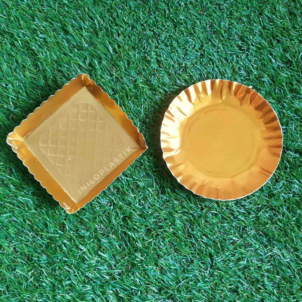 Jual [1pack] Piring Kertas Gold / Piring Kertas Kue Ulang Tahun / Piring Kue Emas | Shopee Indonesia