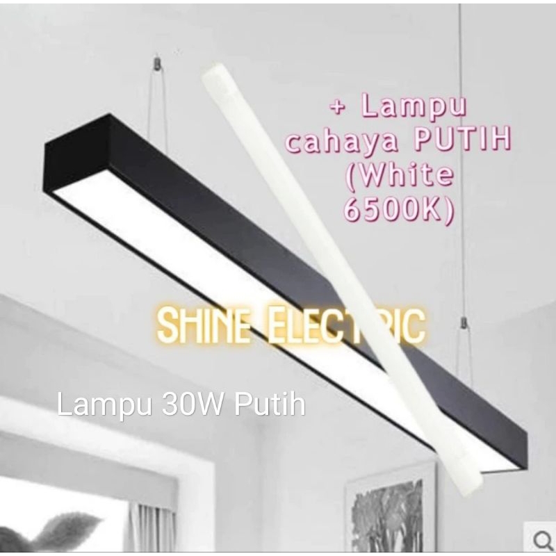 Jual Kap Lampu Gantung Kantor TL Linear T8 LED Balok 120cm 1x18w 120 cm ...
