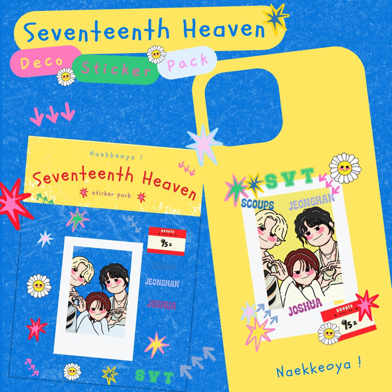 Jual SEVENTEEN - SEVENTEENTH HEAVEN DECO STICKER PACK KPOP HANDPHONE HP ...
