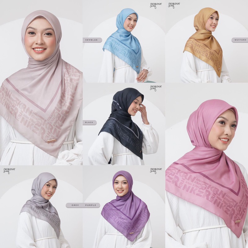 Jual Fiona Pattern Scarf by Korina | Shopee Indonesia
