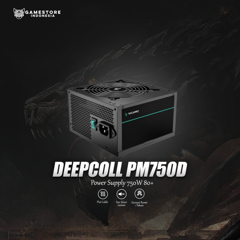 Jual Deepcool PM750D 750w Power Supply - 750Watt 80+ Gold Flat Cable ...