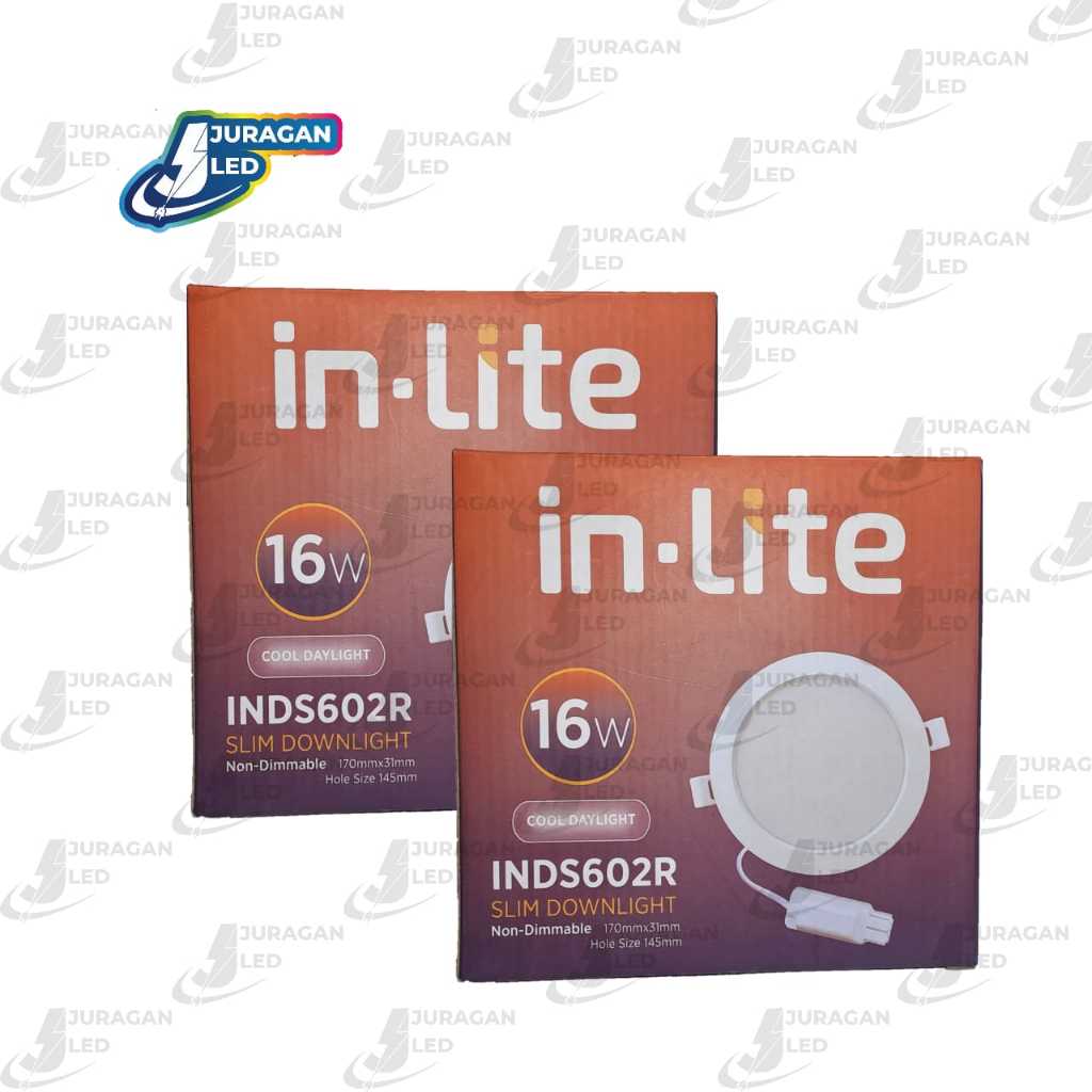 Jual InLite LED Lampu Slim Downlight INDS602R - 16W | Shopee Indonesia
