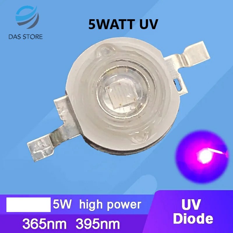 Jual LED HPL 5W UV 390-395 NM High Power Ultraviolet HPL Lamp Purple ...