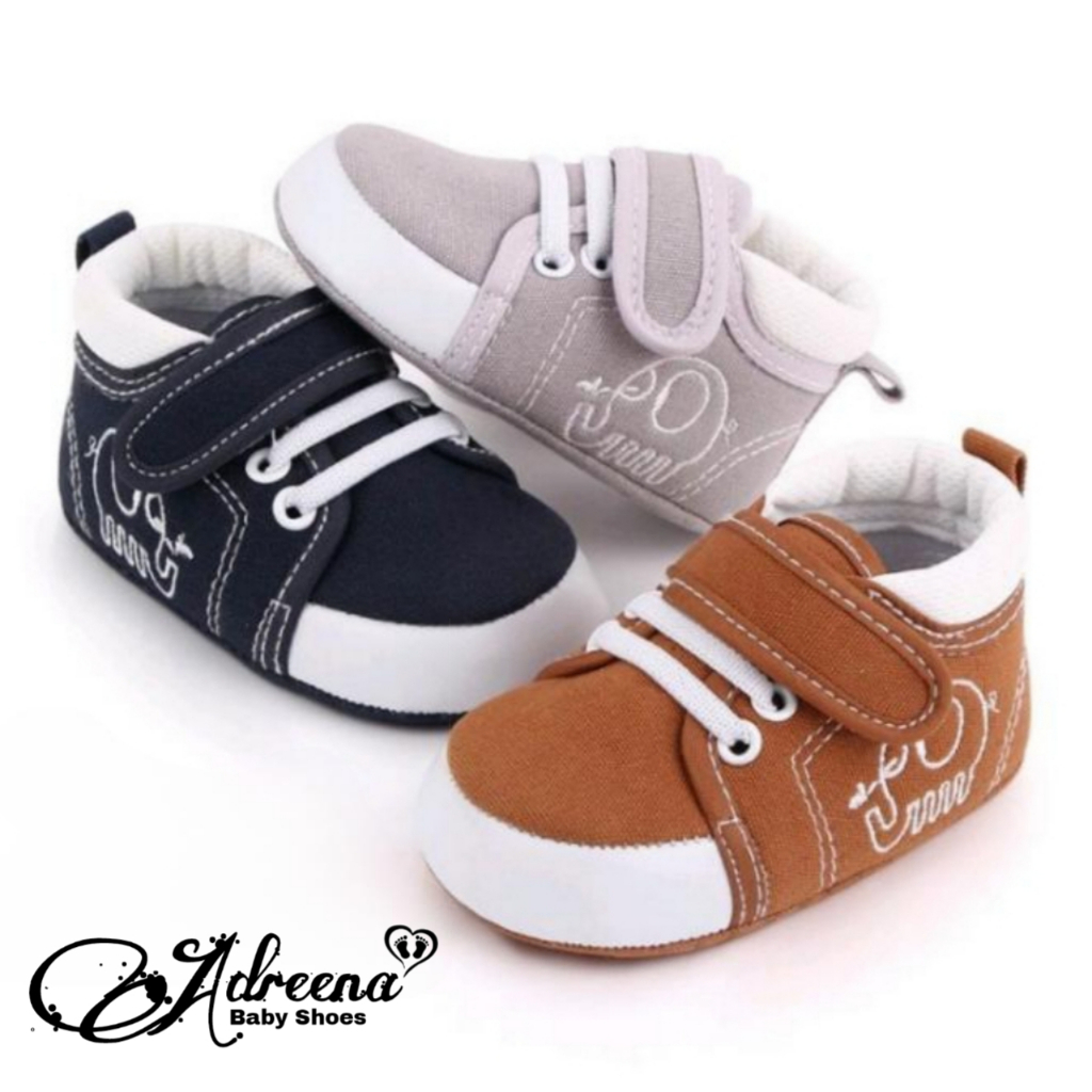 Jual sepatu bayi baby shoes prewalker laki laki umur 0 - 12 bulan model ...