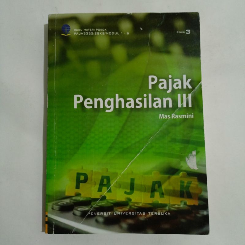Jual Buku Pajak Penghasilan III - Mas Rasmini - Universitas Terbuka ...