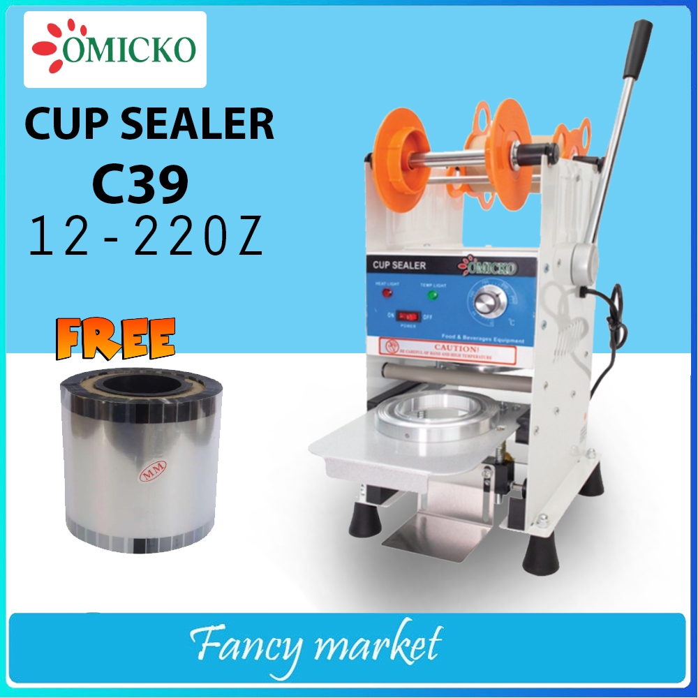 Jual CUP SEALER/MESIN PRESS PLASTIK OMICKO C39 Max Gelas 26 oz - COCOK UTK PARA PEDAGANG ...