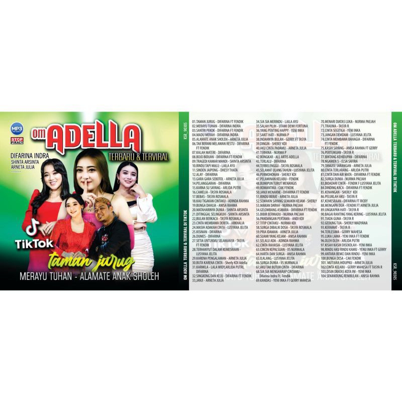 Jual kaset audio lagu Mp3 Om Adella Terbaru Taman Jurug [ 2023 ] | Shopee Indonesia