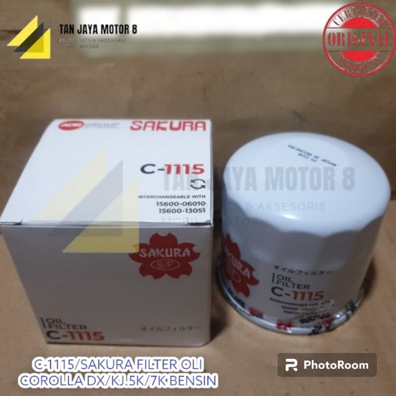 Jual C-1115 FILTER OLI TOYOTA COROLLA DX KIJANG 5K KF50 7K KF70 BENSIN ...