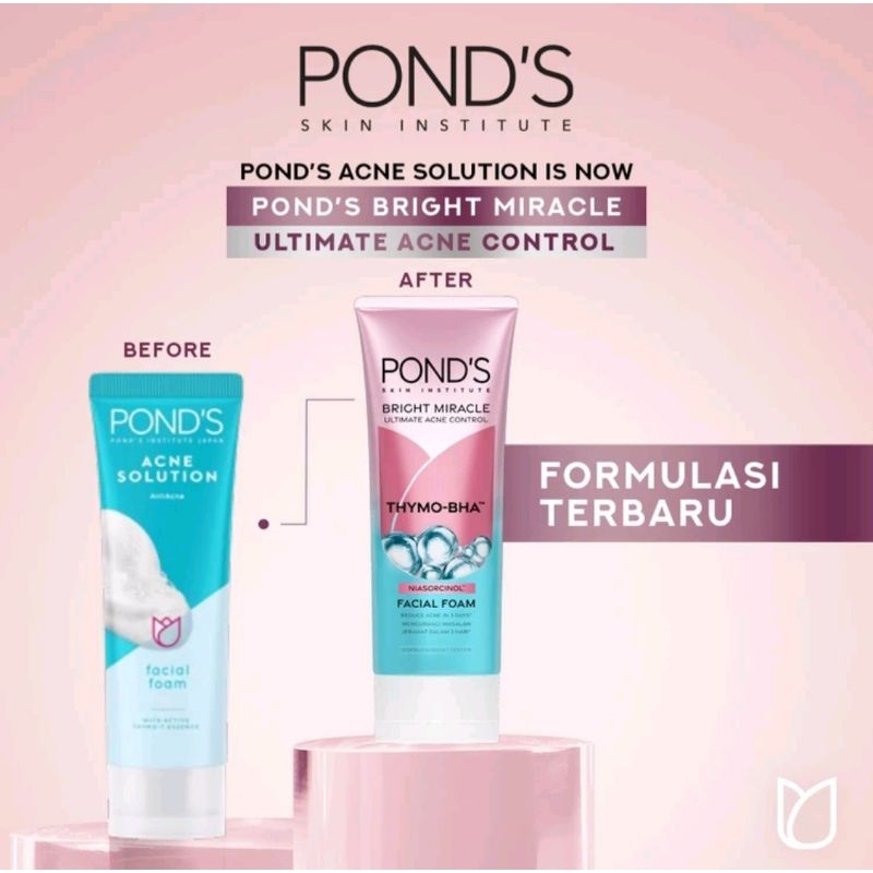 Jual Ponds Facial Foam Acne Solution 100 gr / Ponds biru 100 gr / Pond ...