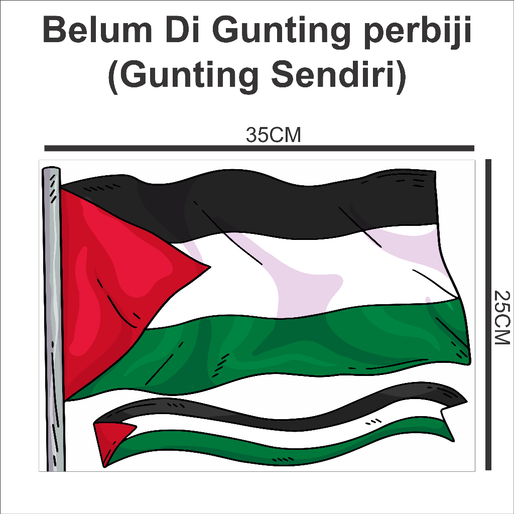 Jual Stiker Sticker Bendera Negara Palestina Palestine | Shopee Indonesia