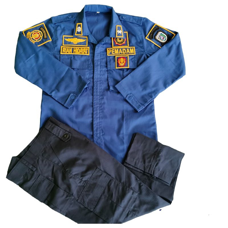 Jual PDL PEMADAM/DAMKAR LENGKAP LOGO ATAU BORDIR, logo daerah dan nama ...