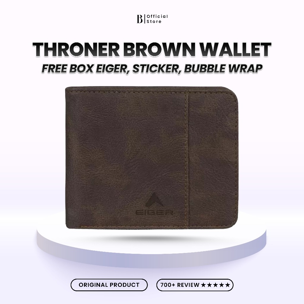 Jual Dompet EIGER Wallet Throner Coklat Hitam Lipat Pria Wanita ...