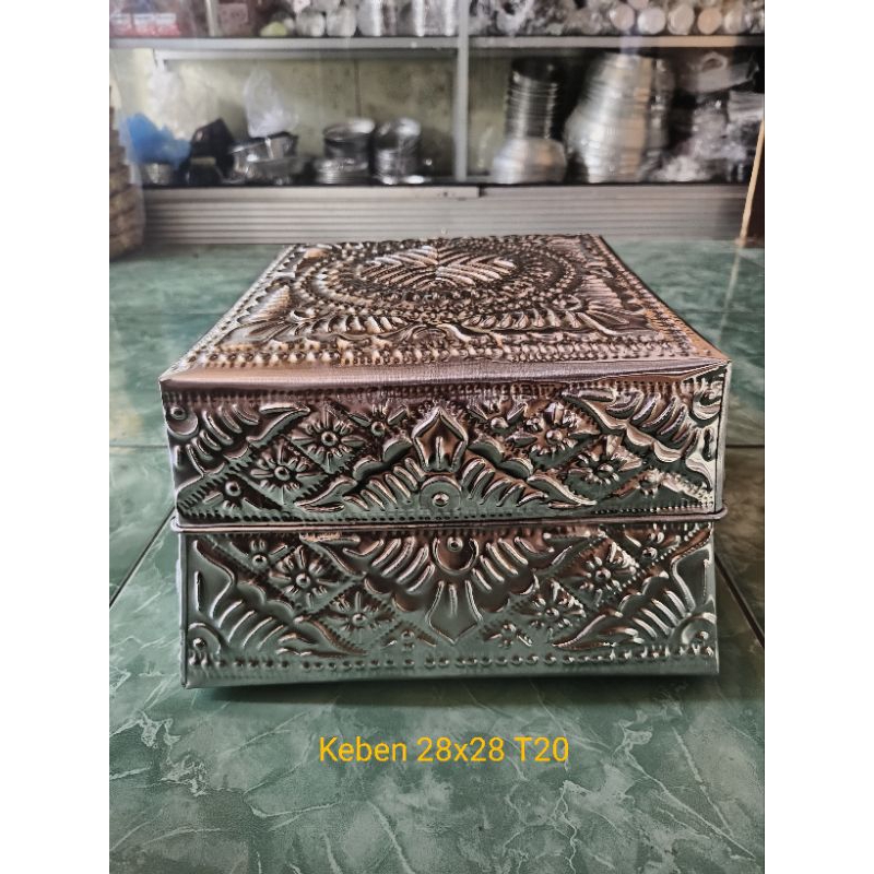 Jual souvenir kotak / keben aluminium uk 16.22.28cm | Shopee Indonesia