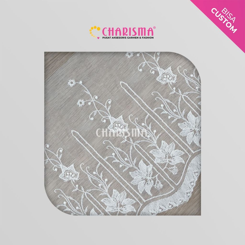 Jual Charisma Renda Tulle FR SC 1004/P - Renda Tulle / Lebar 36cm / Harga Per 1 Yard (90cm ...