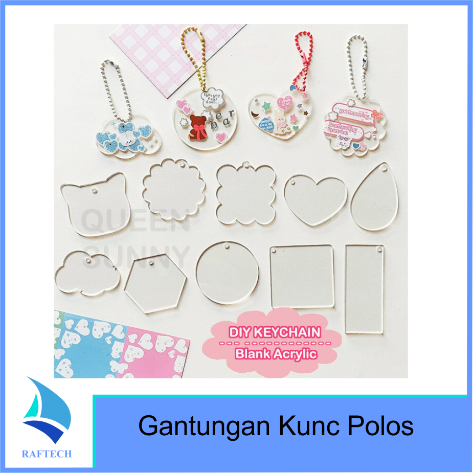 Jual Gantungan Kunci Akrilik Custom Polos / Clear Blank Acrylic ...