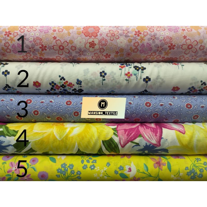 Jual Bahan Kain Katun Poplin Motip Bunga | Shopee Indonesia