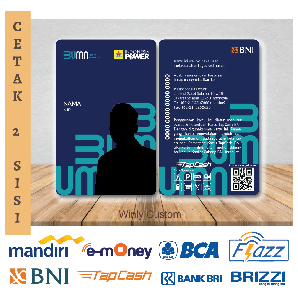 Jual KARTU E MONEY ID CARD PLN INDONESIA POWER KARTU BUMN ETOLL MANDIRI ...