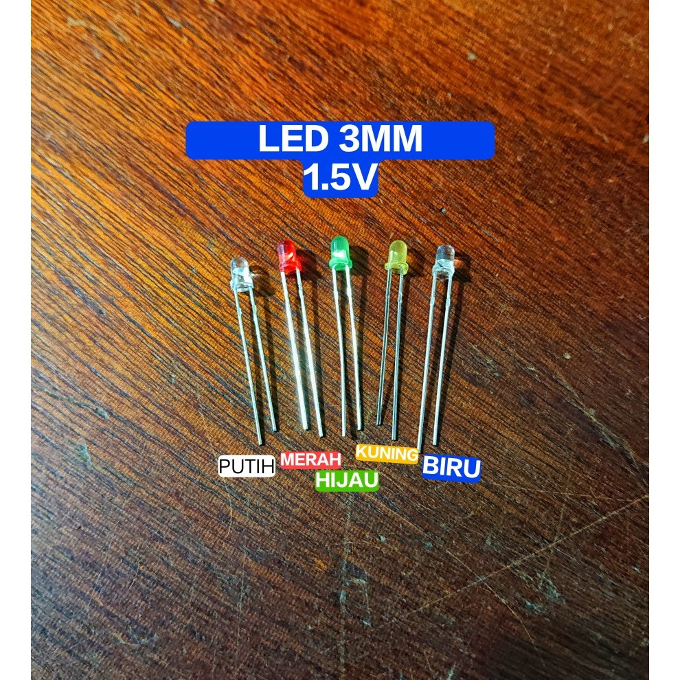Jual Led 3mm DC 3V /Lampu 3 mm DC 3 Volt (Pilih Varian Warna) | Shopee ...