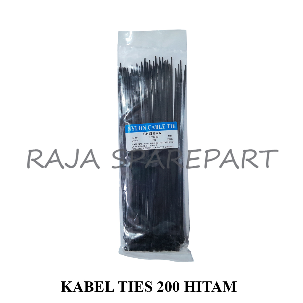 Jual CT200H CABLE TIE/ CABEL TIS/KABEL TIES 200 HITAM | Shopee Indonesia