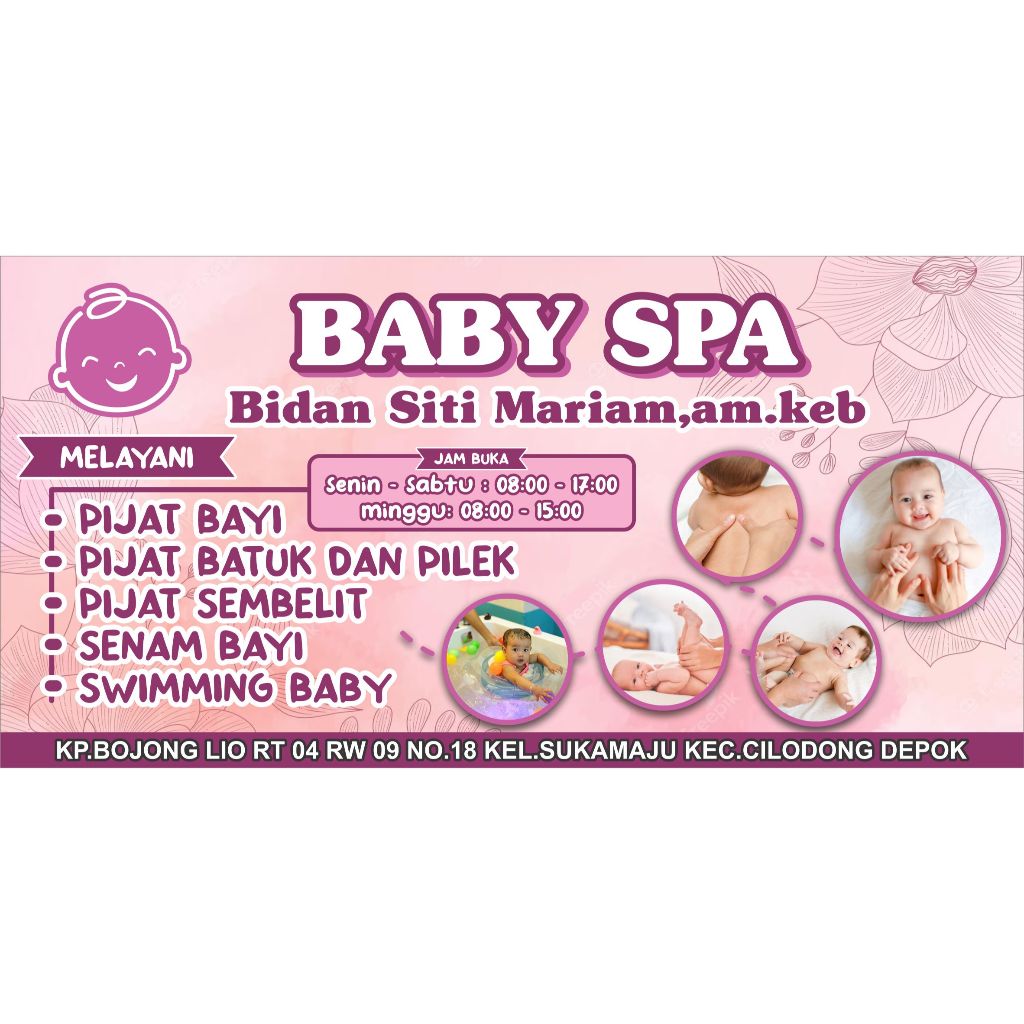 Jual Spanduk Banner Baby Spa Custom Bisa Edit | Shopee Indonesia