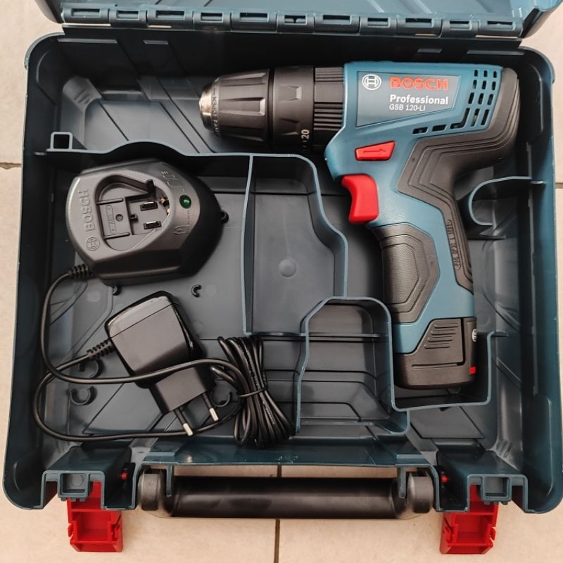 Jual Mesin Bor Impact 10mm 1 Baterai Battery Cordless Drill Bosch GSB ...