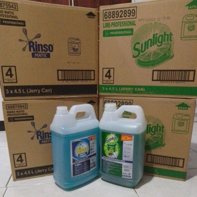 Jual 1 Dos (1 dus) ISI 3 Jerigen Rinso SUPERPRO Matic cair dan MOLTO ...