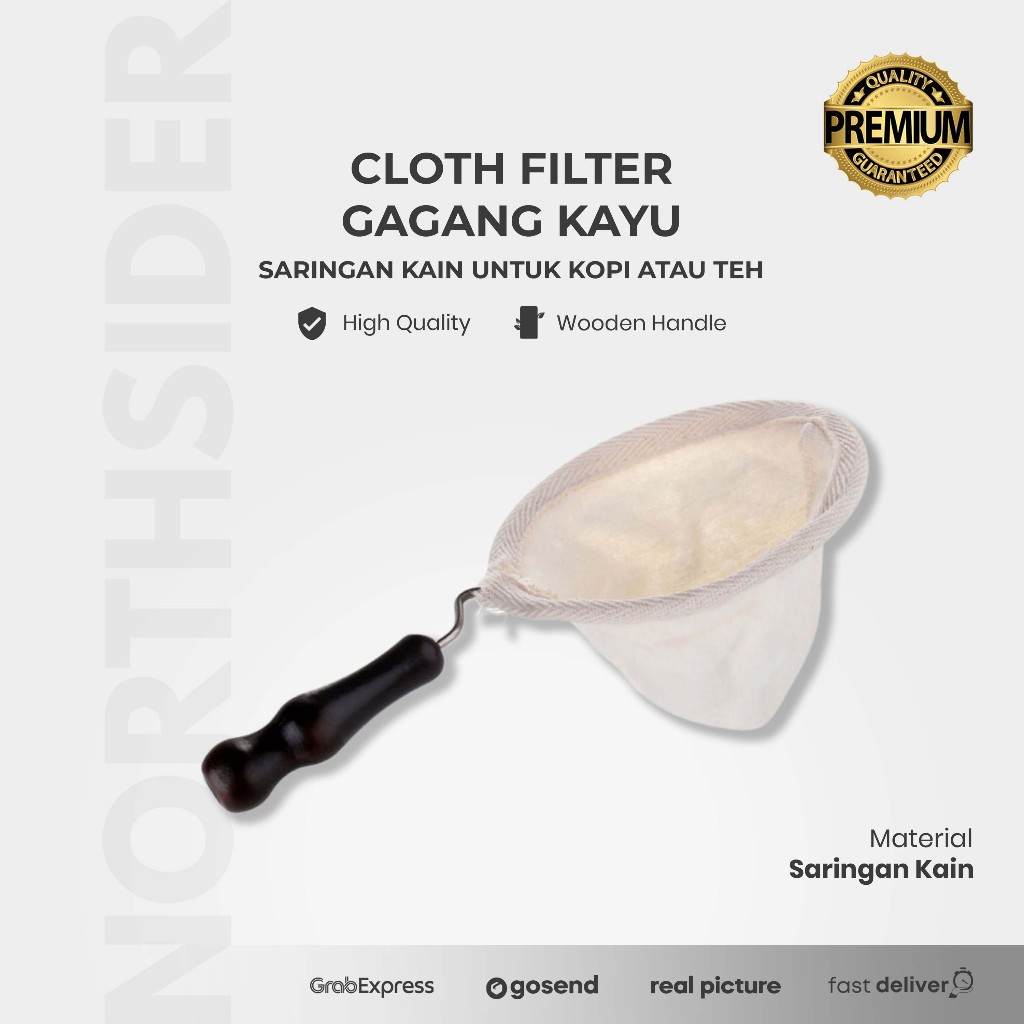 Jual Cloth Filter | Saringan Kain Untuk Kopi atau Teh Gagang kayu ...