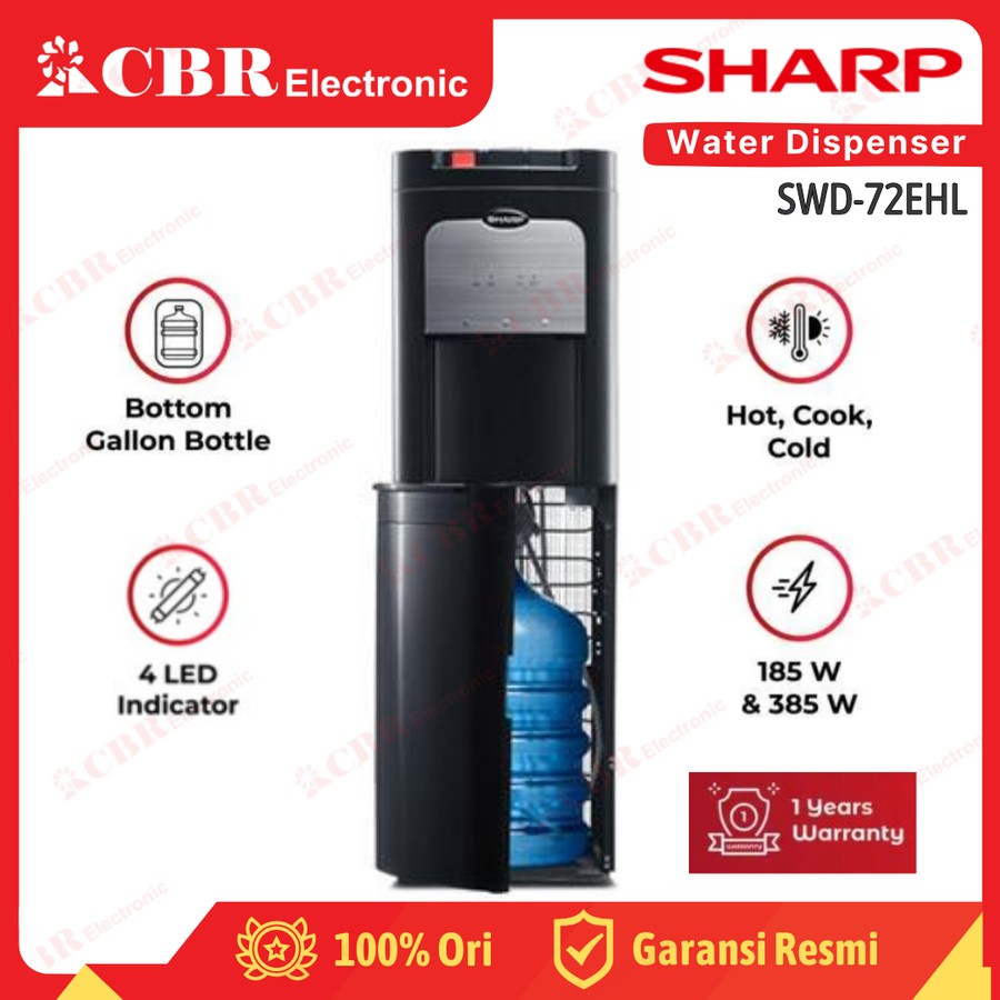 Jual Dispenser Air SHARP Galon Bawah SWD-72EHL-BK/WH | Shopee Indonesia