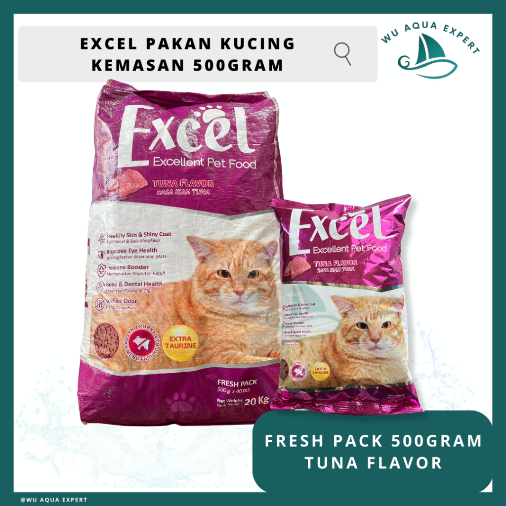 Jual EXCEL CAT FOOD 500gram Freshpack Pakan Kucing Kering Dry Food ...