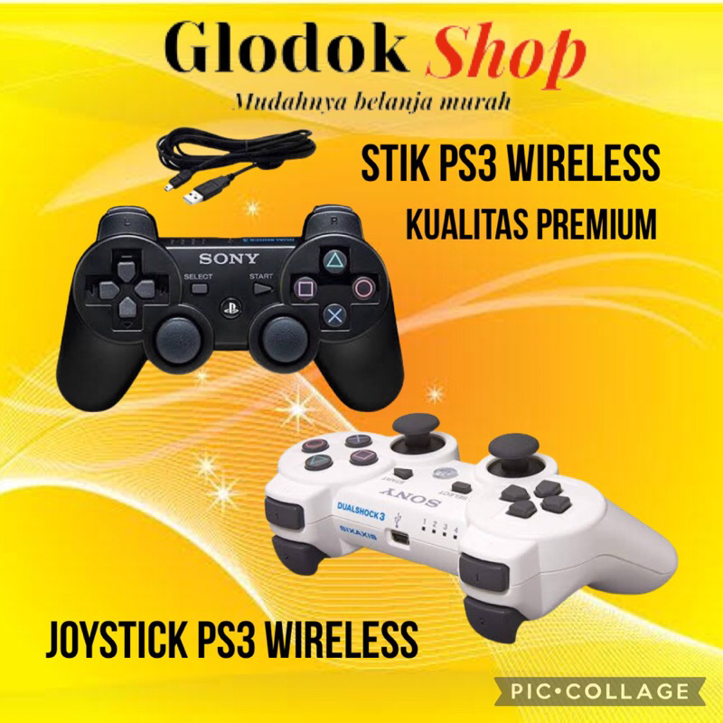 Jual Stik PS3 Wireless ori pabrik + kabel USB cas | Shopee Indonesia