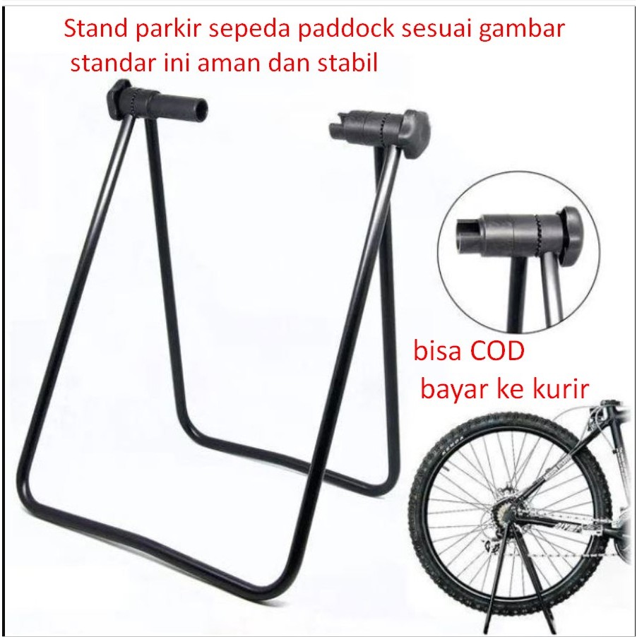 Jual Stand parkir sepeda paddock sesuai gambar standar ini aman dan ...