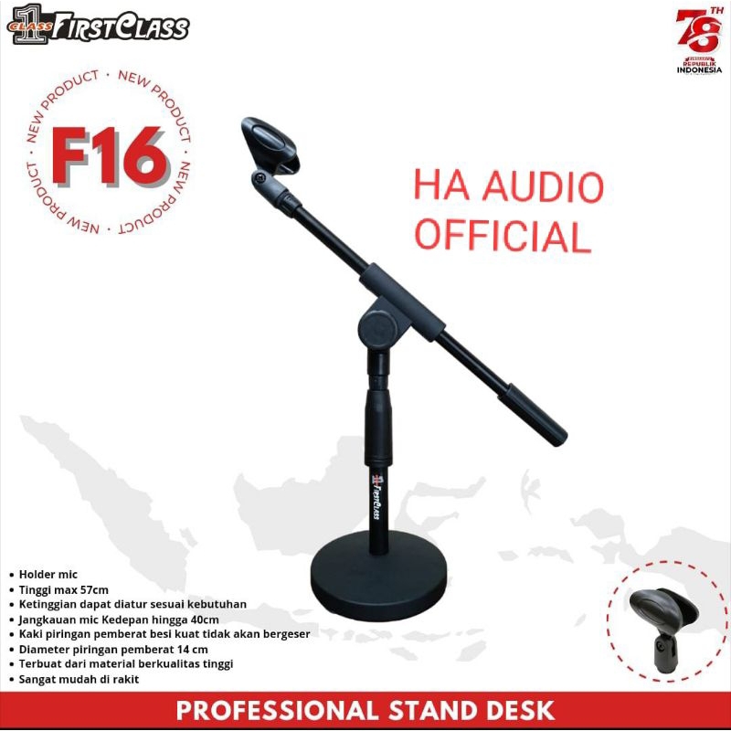 Jual STAND MIC MEJA STAND FIRSTCLASS F16 KOKOH | Shopee Indonesia