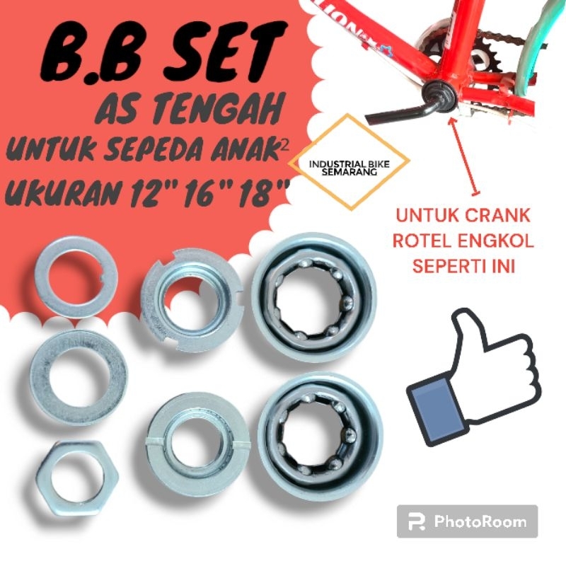 Jual 《KOMPLIT》BB Cup Set As Tengah Kom Mangkoan Rotel Crank Engkol Gir ...