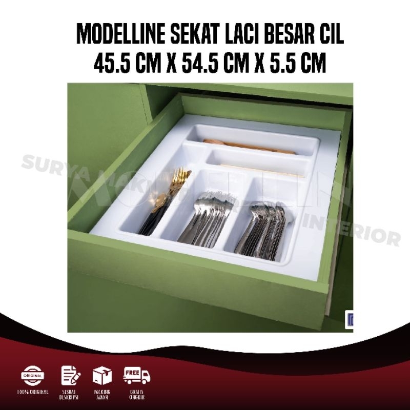 Jual MODELLINE Rak Sendok Garpu Laci Tipe CIL Sekat Laci Besar / Wadah ...