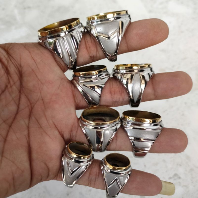 Jual RING CINCIN MONEL HM/STAINLESS DOF IRAS TANPA SABUNGAN BAWAH ...
