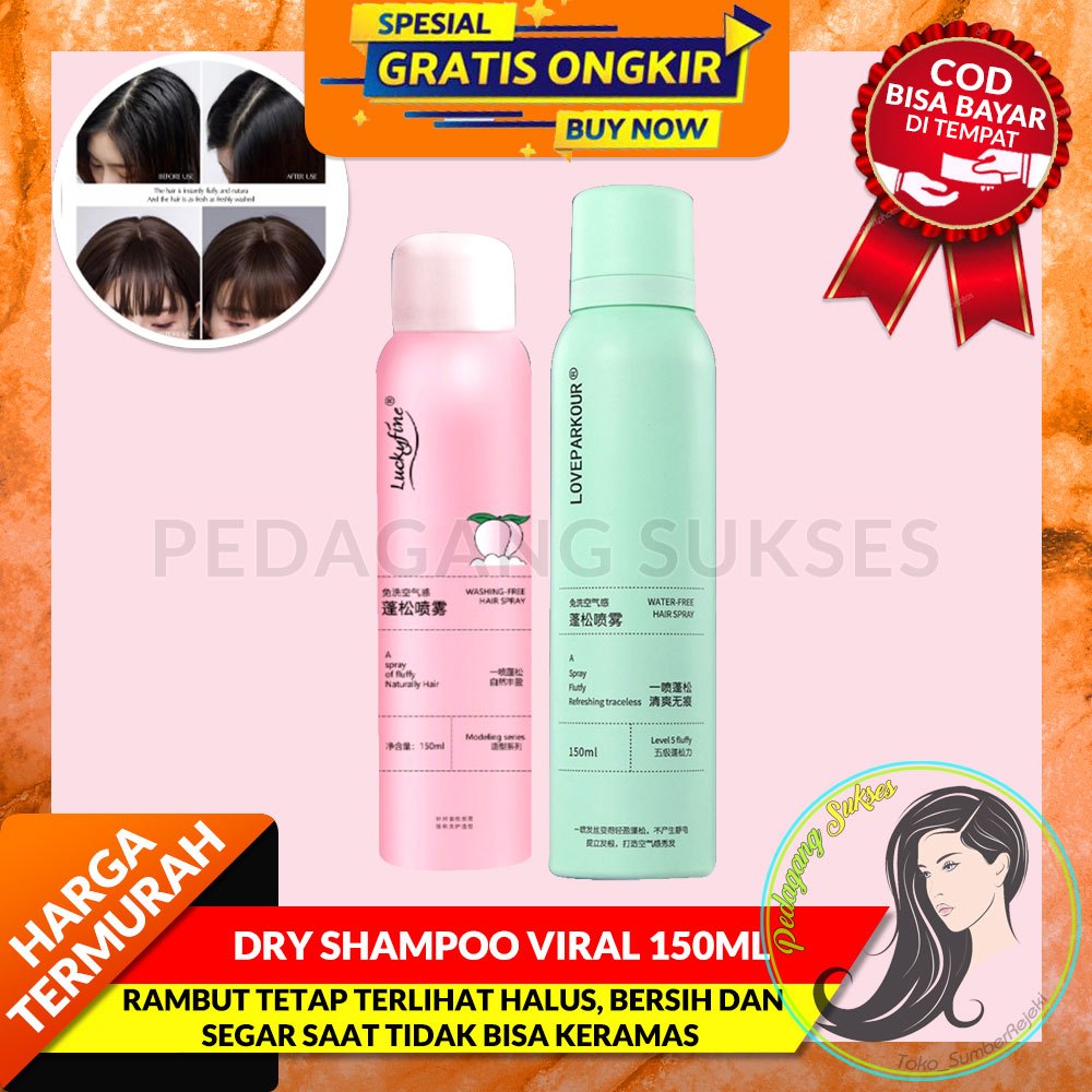 Jual DRY SHAMPOO VIRAL 150ML - Dry Shampoo Semprotan Rambut Kering Hair ...