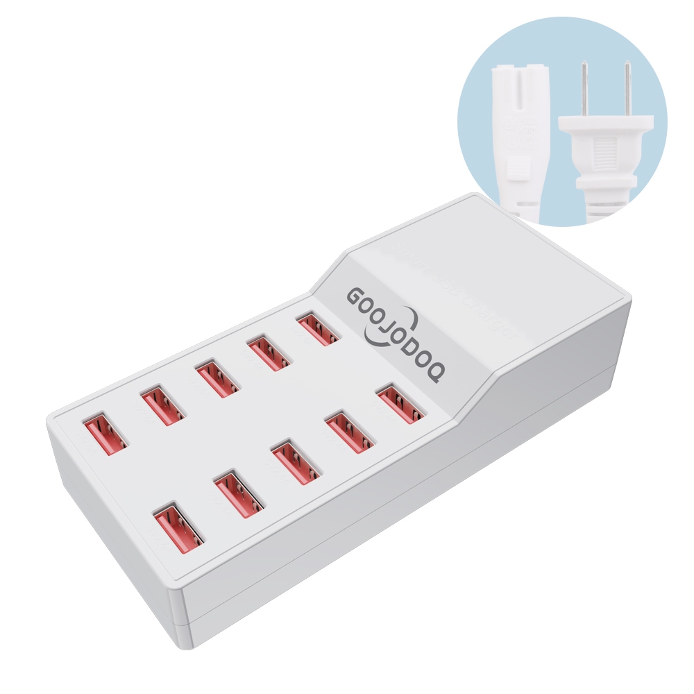 Jual GOOJODOQ Fast PD Charger 60W 10 Ports for iPhone Android Quick USB ...