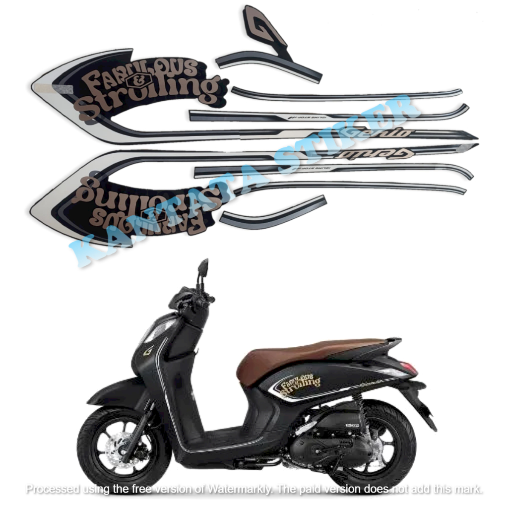 Jual STIKER STRIPING LIS LES BODY MOTOR HONDA GENIO 2023 FABULOUS FUL ...