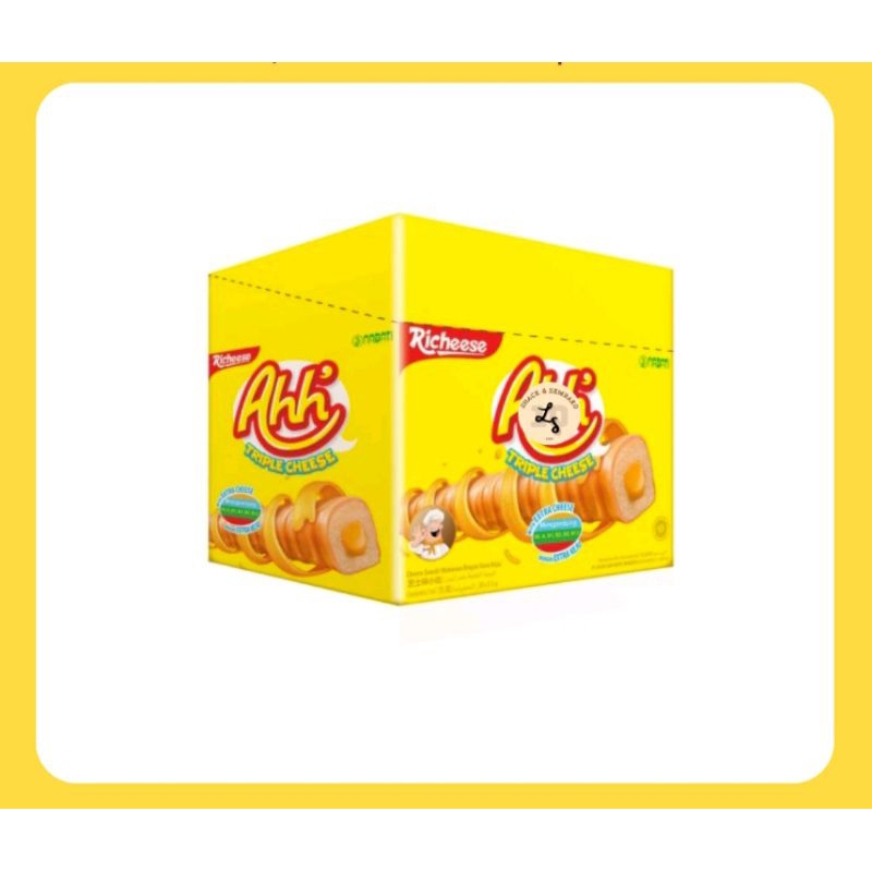 Jual Richeese/Richoco Nabati Ahh Triple Cheese Roll / Cokelat Isi 20 ...